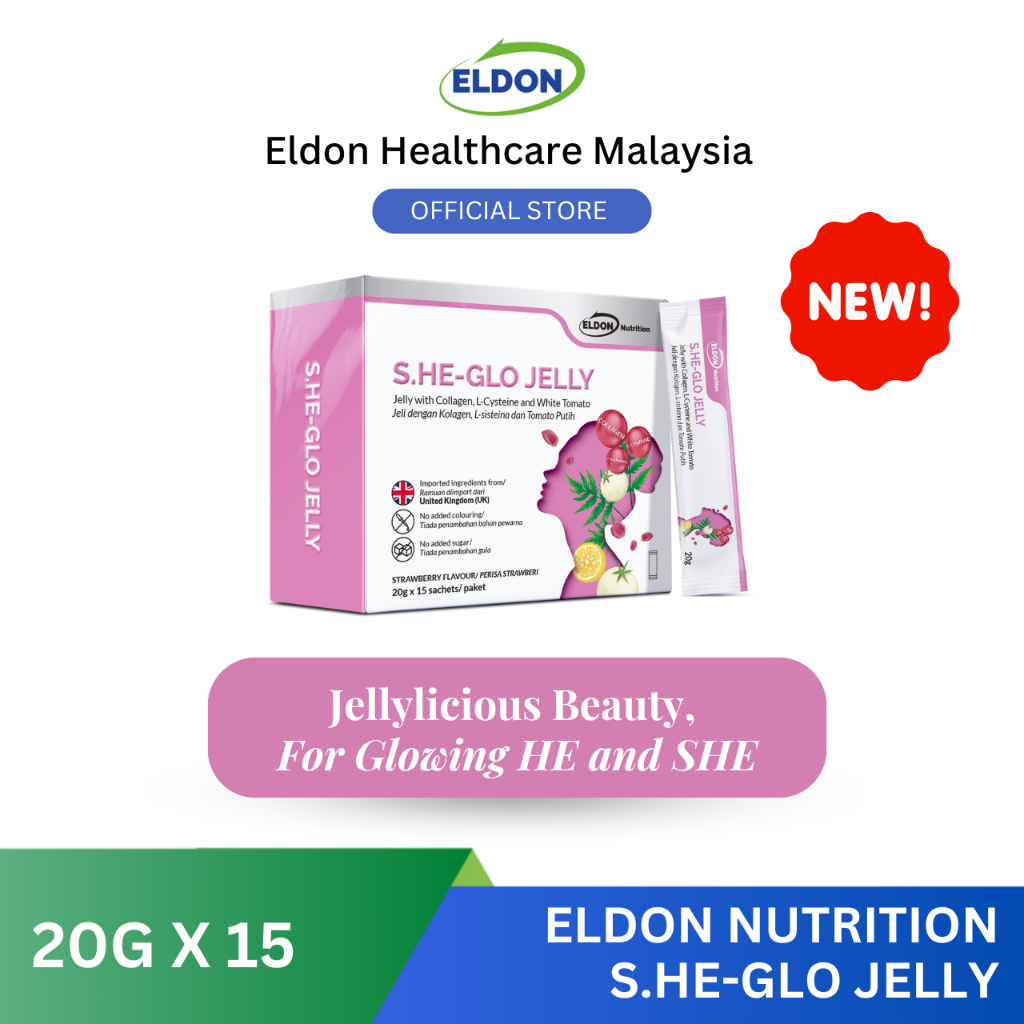 Eldon Nutrition S.He-Glo Jelly | Edible Skincare with Collagen, Serum & Sunscreen | Repair ...