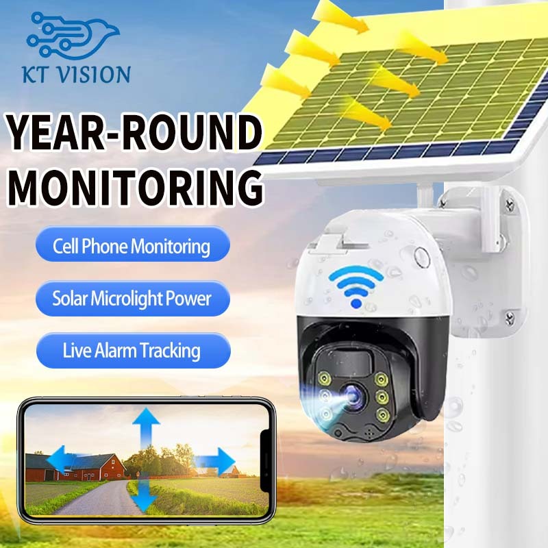 5MP solar cell outdoor waterproof low-power camera, WiFi wireless color ...
