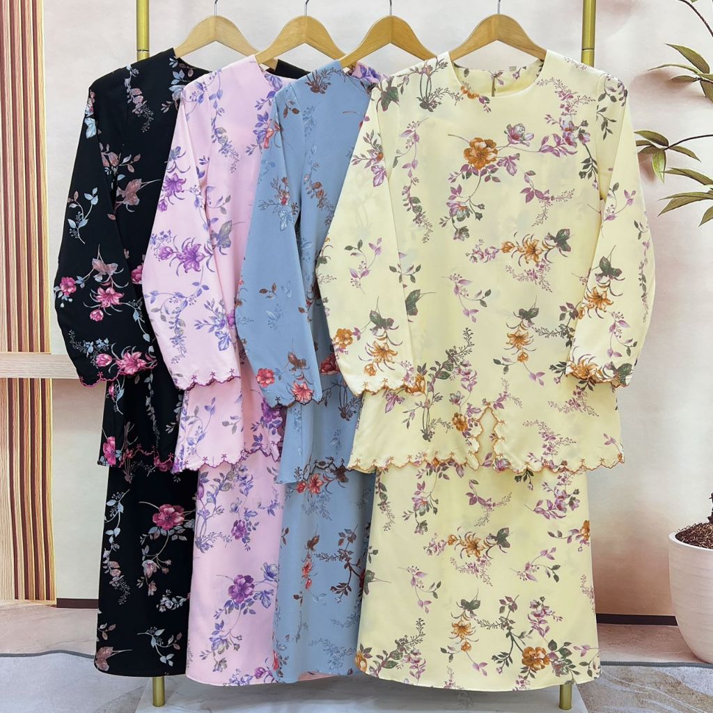[Nayla.z]Size36-52(S-6XL) Set BajuKurung Design Sulam Sedondon Dewasa ...