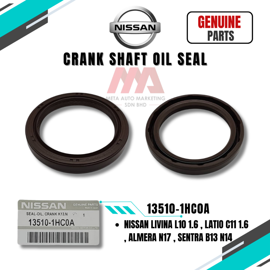 CRANK SHAFT OIL SEAL NISSAN ALMERA N17/LIVINA 1.6/LATIO1.6/SENTRA B13 ...