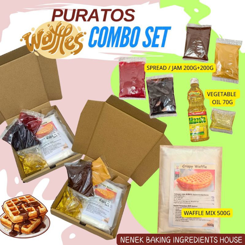 Crispy Waffle Set Mix COMBO Set 500g Five Star BRAND Spread | Shopee ...