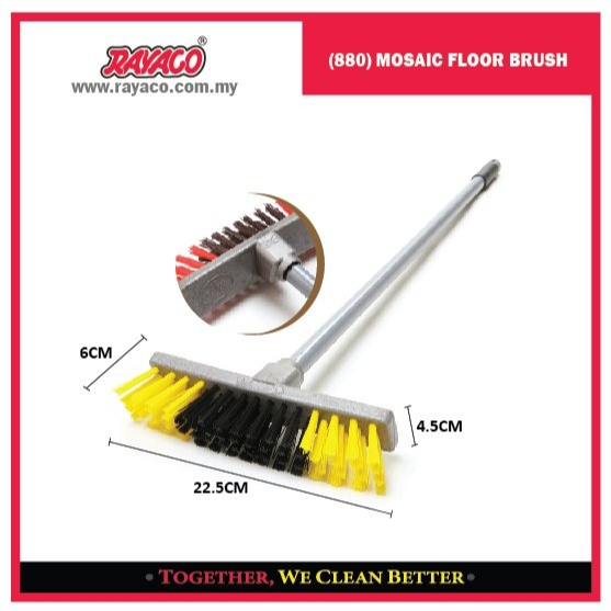 Rayaco 880 Mosaic Floor Brush Broom Head / Berus Lantai Keras | Shopee ...