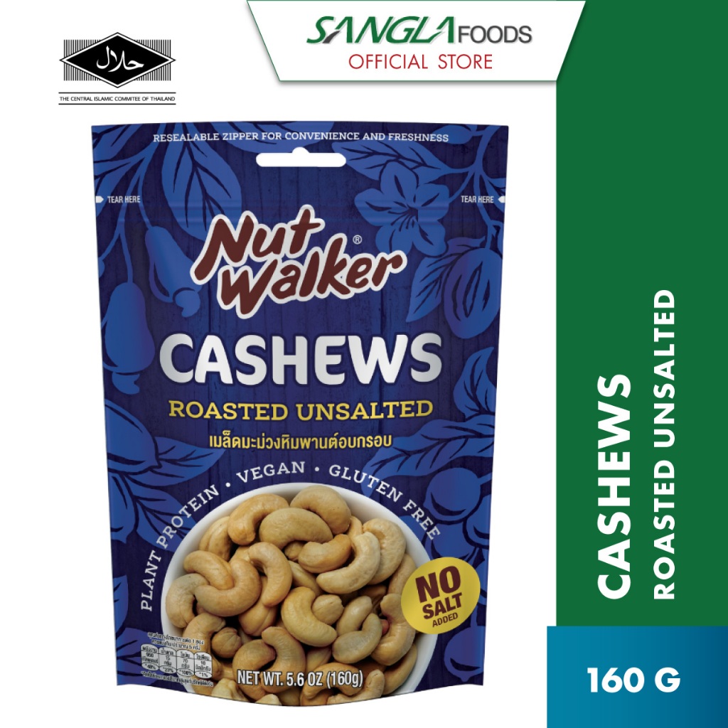 Nut Walker Roasted Unsalted Cashews 160G ( Halal Certified ) | Shopee ...