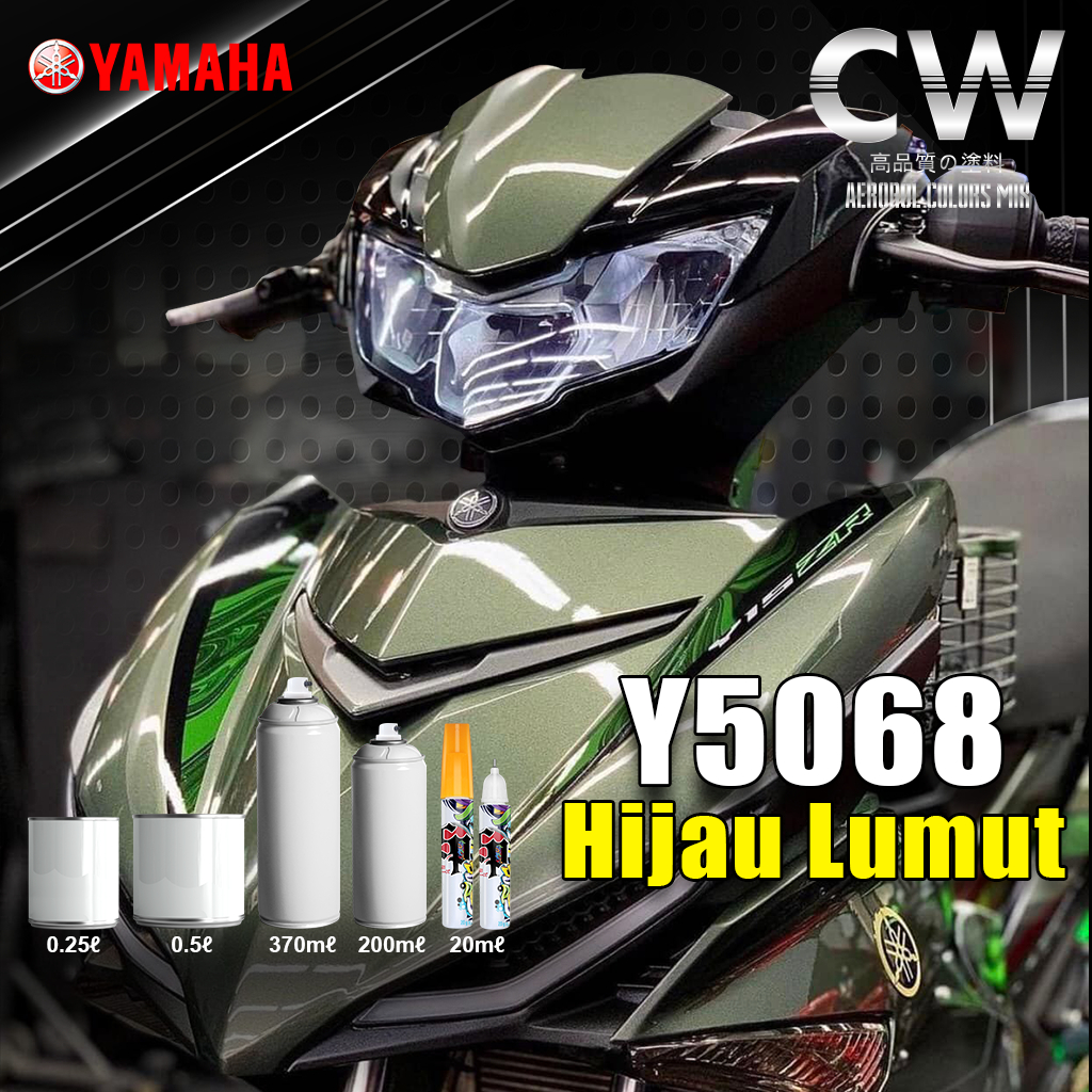 [ YAMAHA Y15ZR AMA Green Y5068 ] Hijau Lumut 2K Paint Aikka DIY Aerosol ...