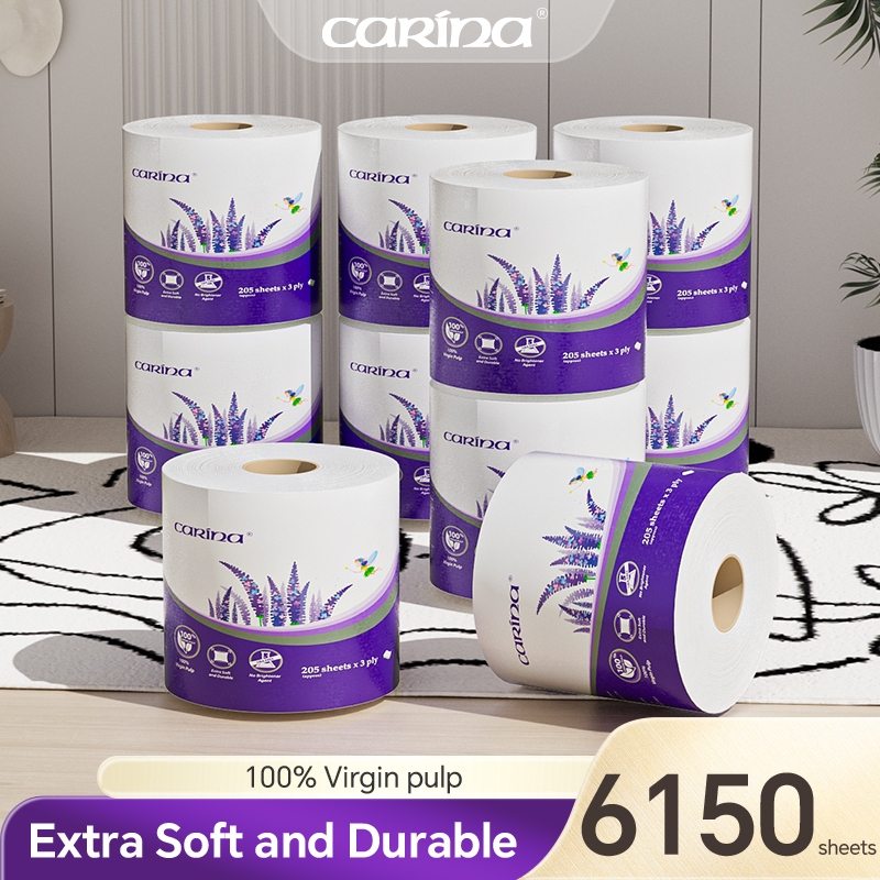 Carina Lavender Tissue 3-Ply Deluxe Soft Bathroom Tissue Toilet ...