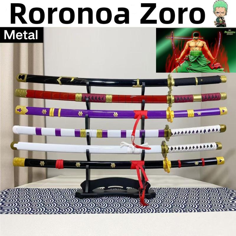 COD One Piece Sword Toy Metal 104CM Roronoa Zoro Japanese Anime Figure ...