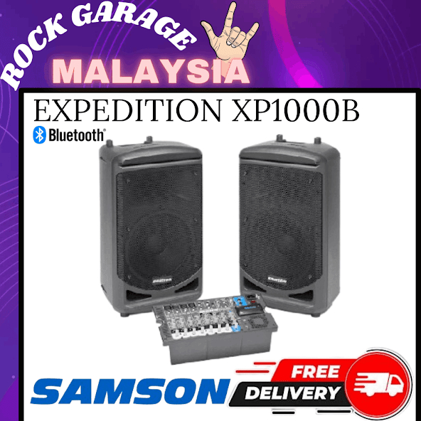 Samson Expedition XP1000B 1000W 10 Channel Portable PA System With ...