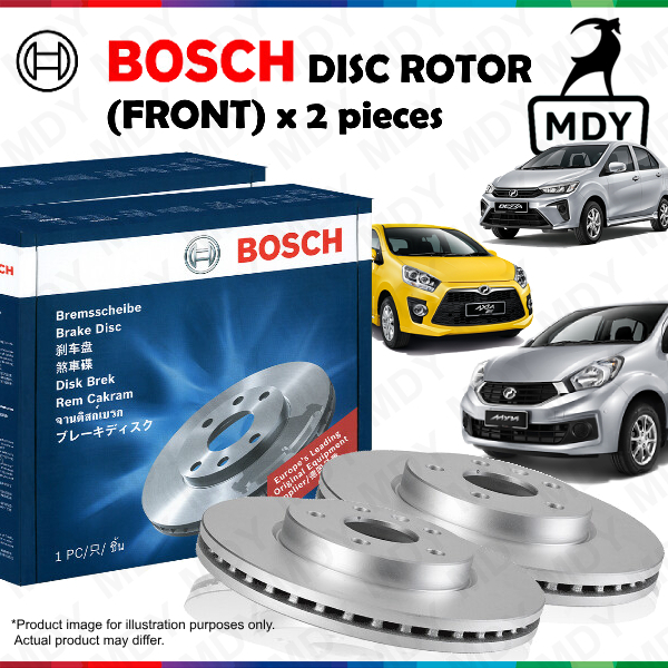Bosch Front Brake Disc Rotor Perodua Axia Bezza Myvi Lagi Best, Icon ...