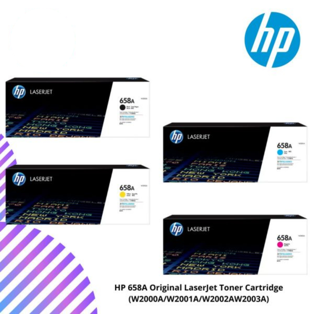 HP 658A Original LaserJet Toner Cartridge (W2000A/W2001A/W2002A/W2003A ...
