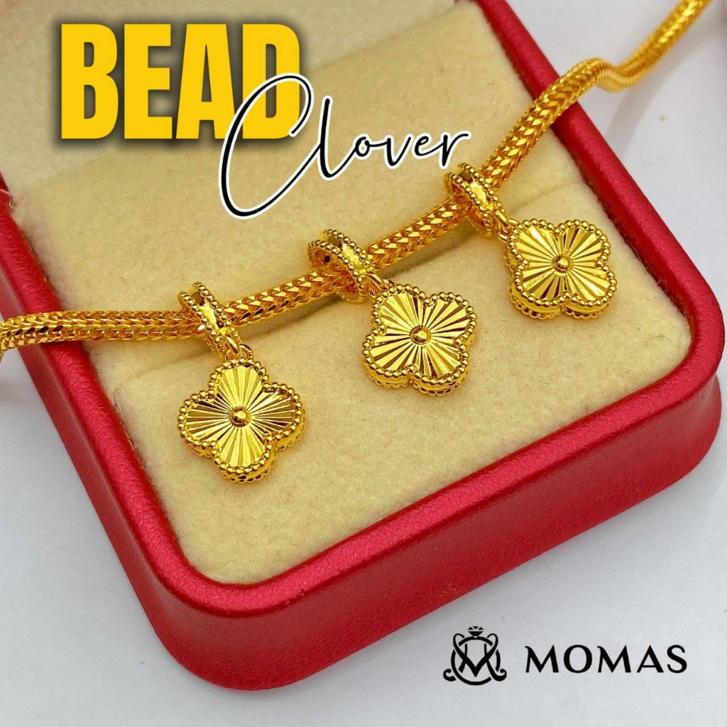 MOMAS Clover Bead Bajet Emas 916 Beads Alphabets 3D Bead 5D Emas 916 ...