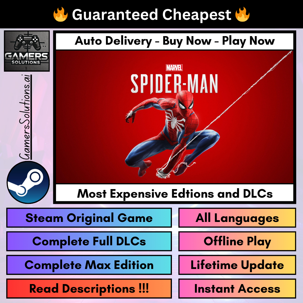 Marvel’s Spider-Man Remastered Steam [Auto Delivery] [Full DLC] [Steam Offline] Falcon Gaming PC ...