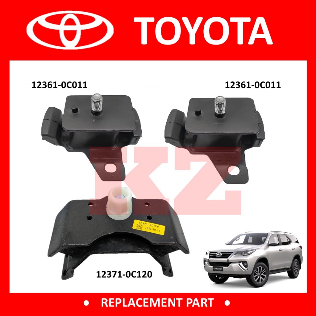 TOYOTA FORTUNER 2.7 L TGN51 2TRFE AUTO 2005 - 2015 - 3 IN 1 SET ...