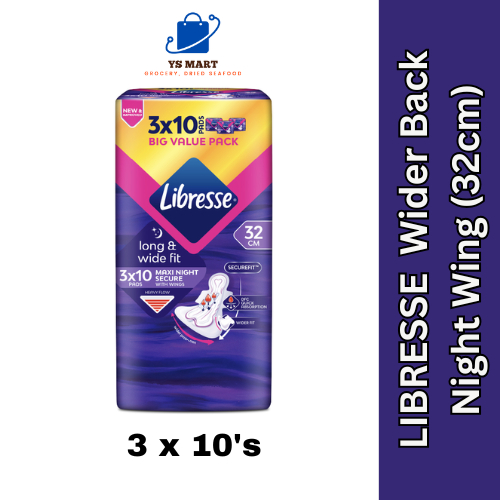 Libresse Wider Back Night Wings 32cm (3x10s) | Shopee Malaysia