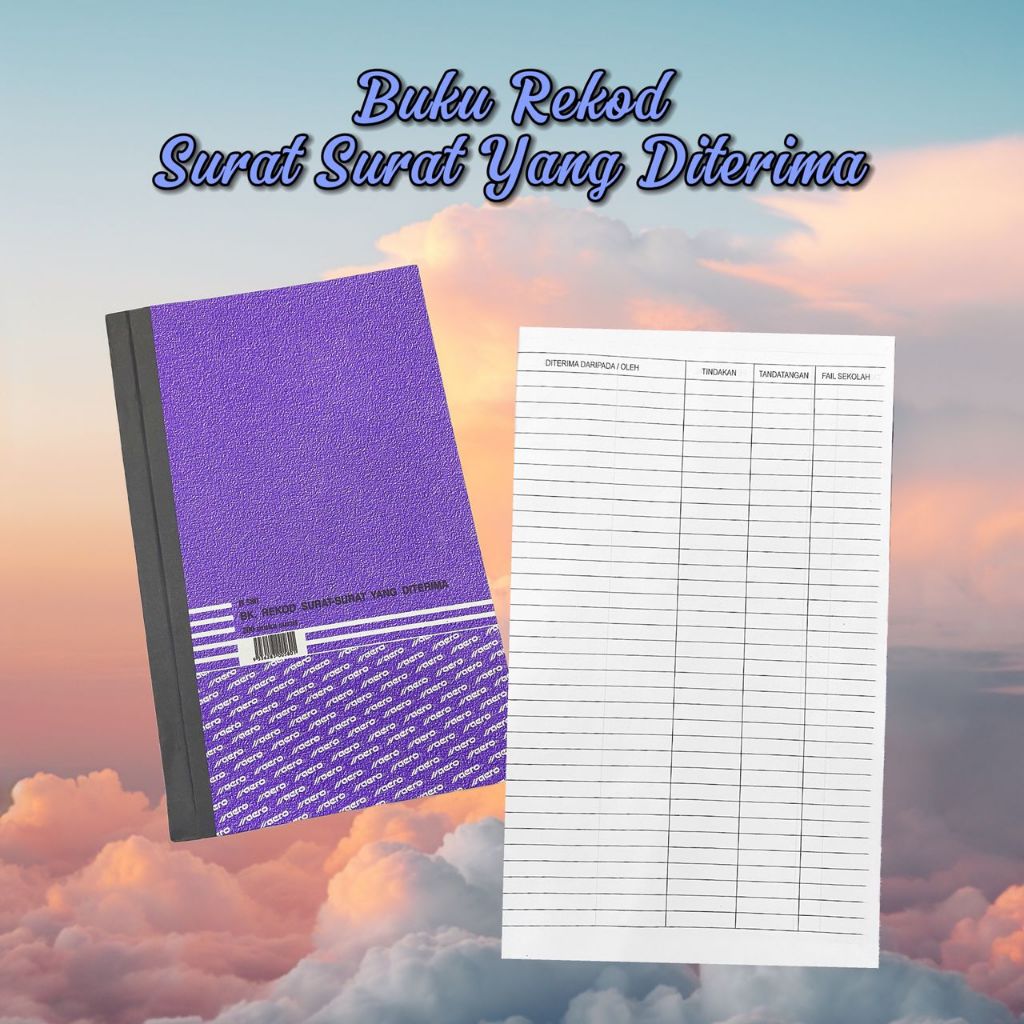 Buku Rekod Surat Yang Diterima B580 200 Pages | Shopee Malaysia