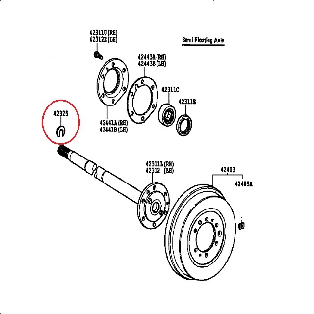 TOYOTA LAND CRUISER / DYNA / TOYOACE REAR AXLE SHAFT LOCK | Shopee Malaysia
