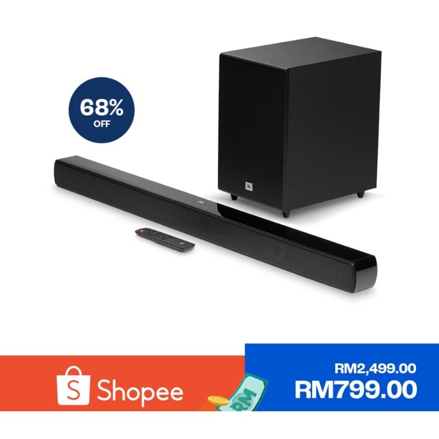 JBL Cinema Channel Soundbar with Wireless Subwoofer SB170 2.1 | Shopee ...