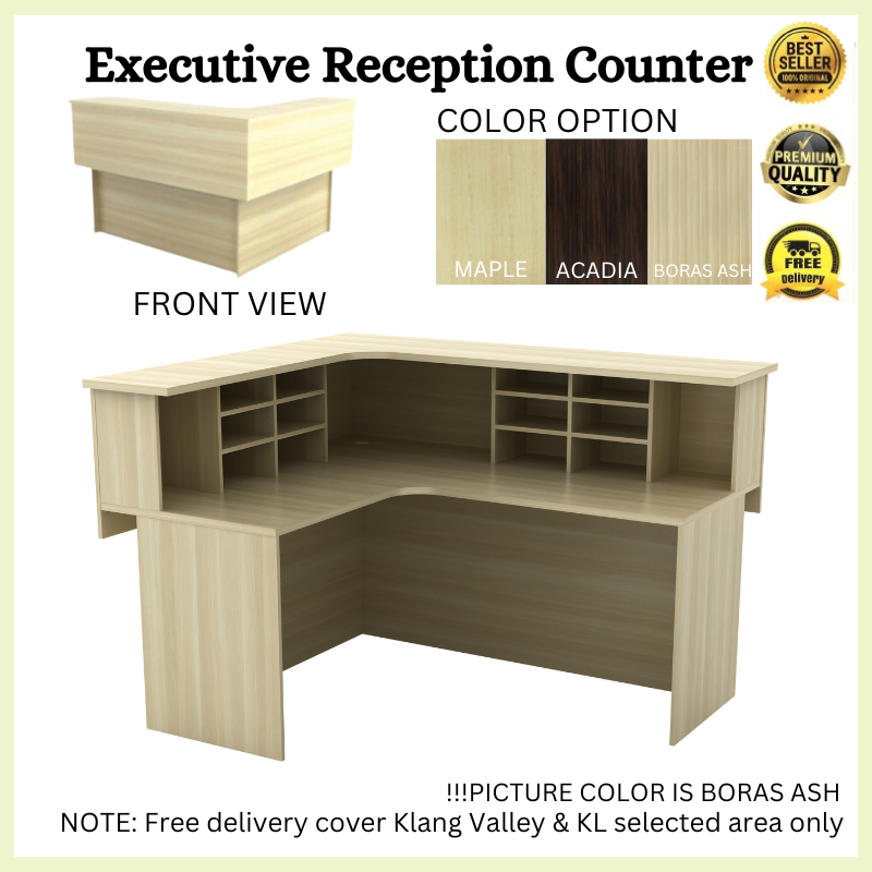 L Shape Table c/w Reception Counter | Office Table | Study Desk ...