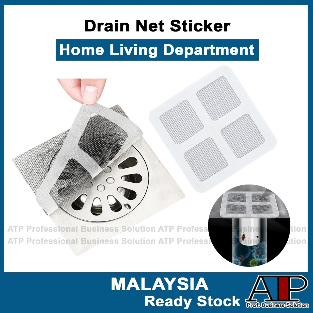 Disposable Anti-blocking Filter Stickers Hair Catcher Kitchen Bathroom ...