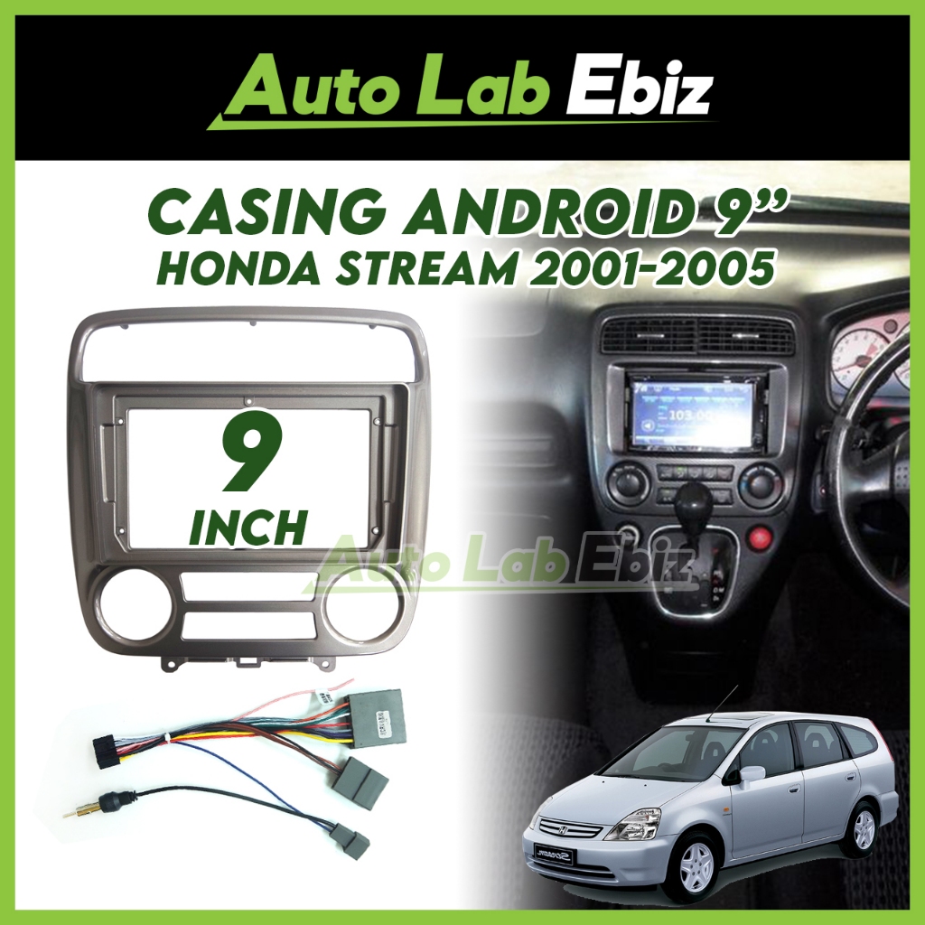 HONDA Stream 2001-2005 Android Player Casing 9" inch with Socket Power ...