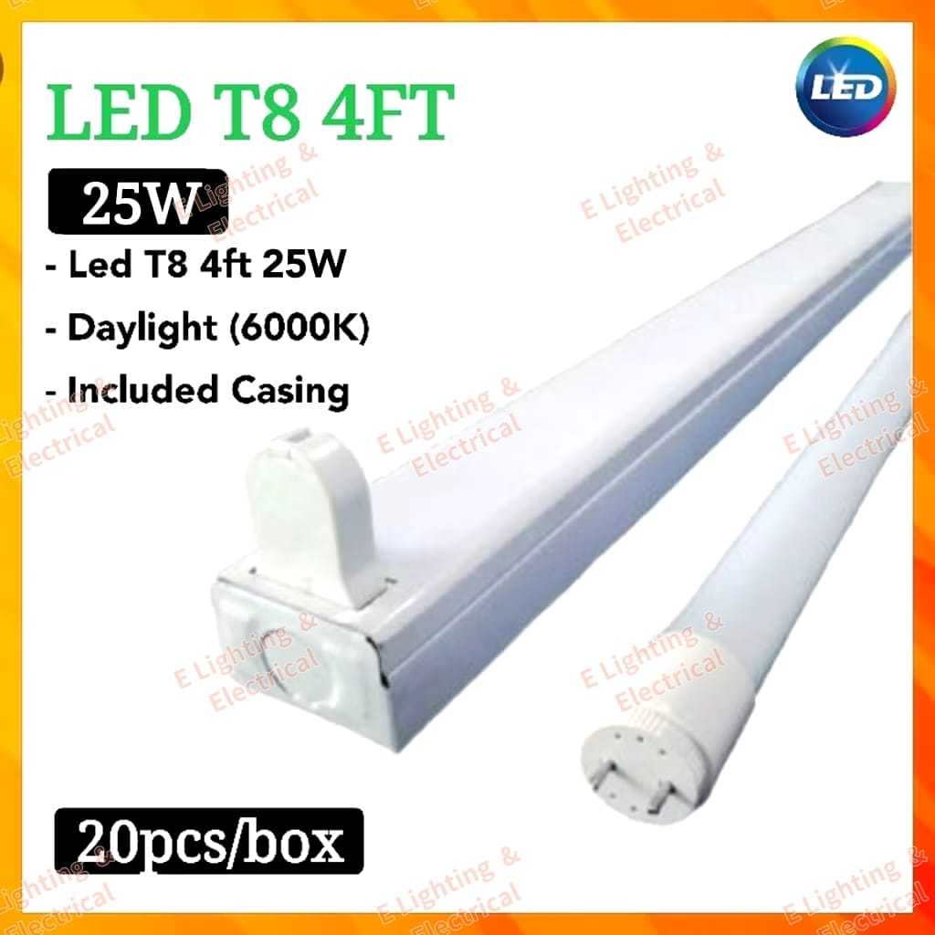 25W 4FT Led Tube with casing 2300LM Daylight / 7000k T8 Led Tube Light ...