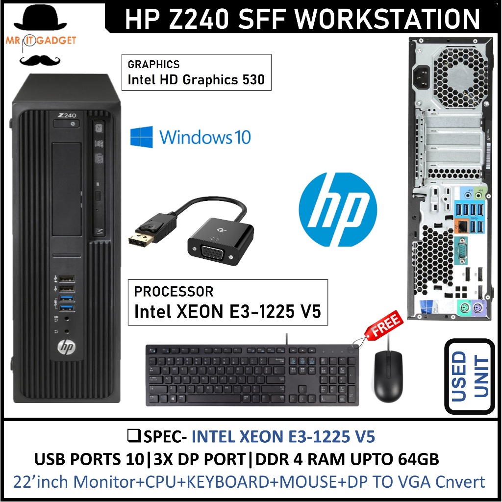 HP Elitedesk Cpu 800 G1/ G2/ G3 /Z230 / Z240 Intel Core i5 / i7 Desktop ...