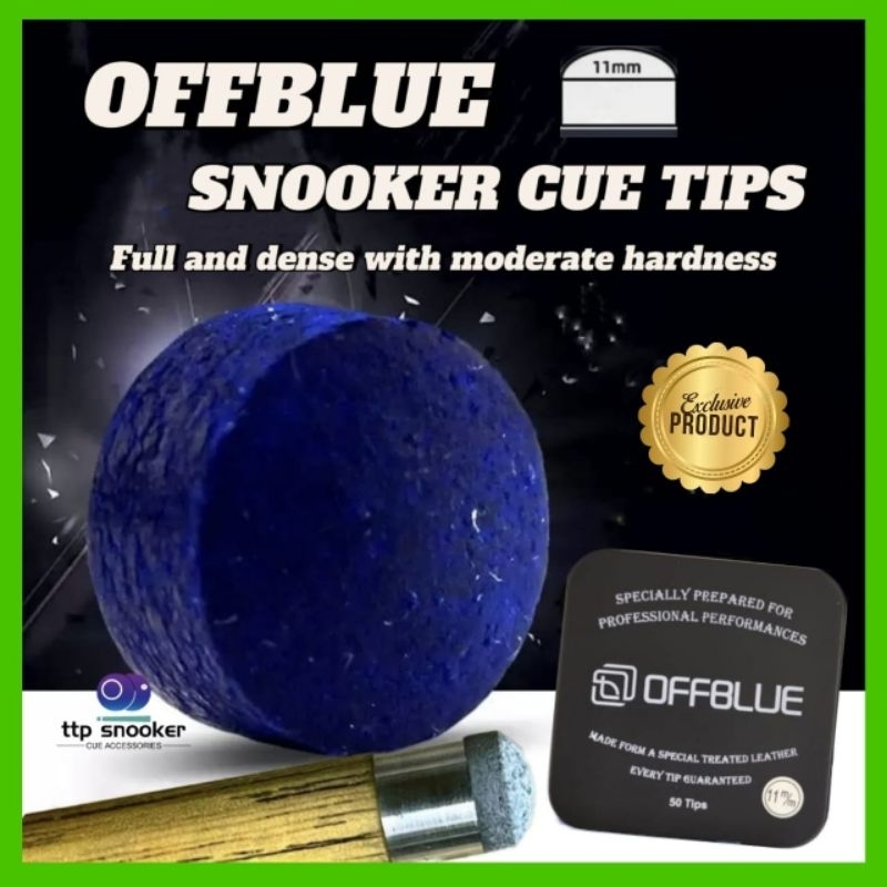 OFFBLUE Top-grain leather pressing pro snooker cue tip (Medium Hard ...