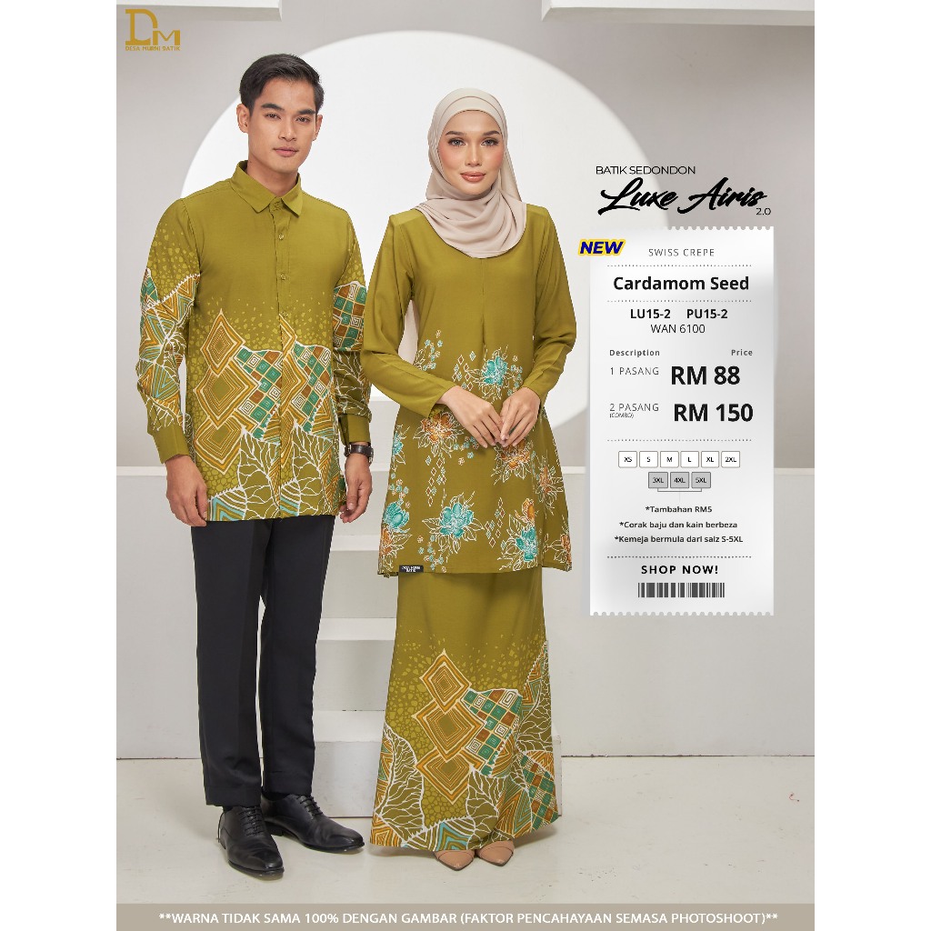 DESA MURNI BATIK KURUNG BATIK AIRIS & KEMEJA BATIK LUXE -CREPE- MODEN ...