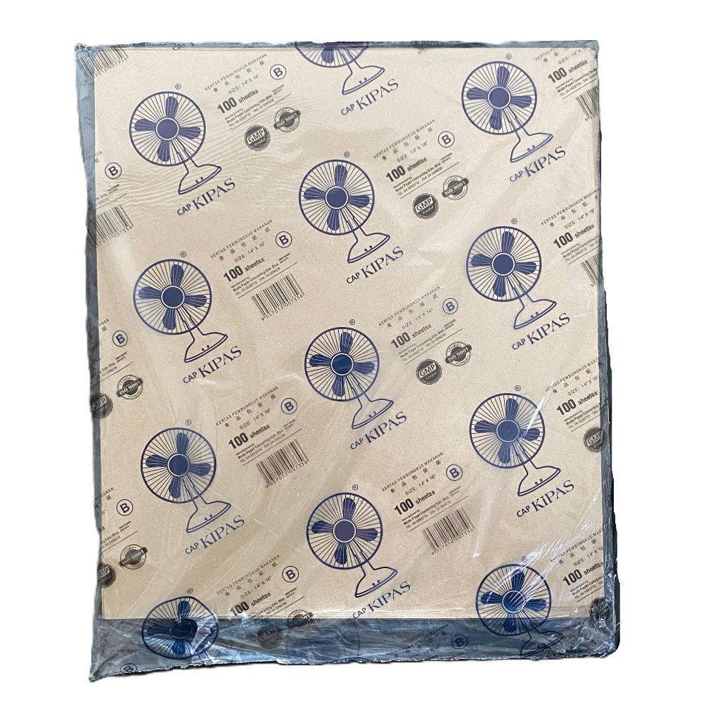 CAP KIPAS PAPER B - KERTAS PEMBUNGKUS MAKANAN / HAWKER PAPER (14" X 16 ...