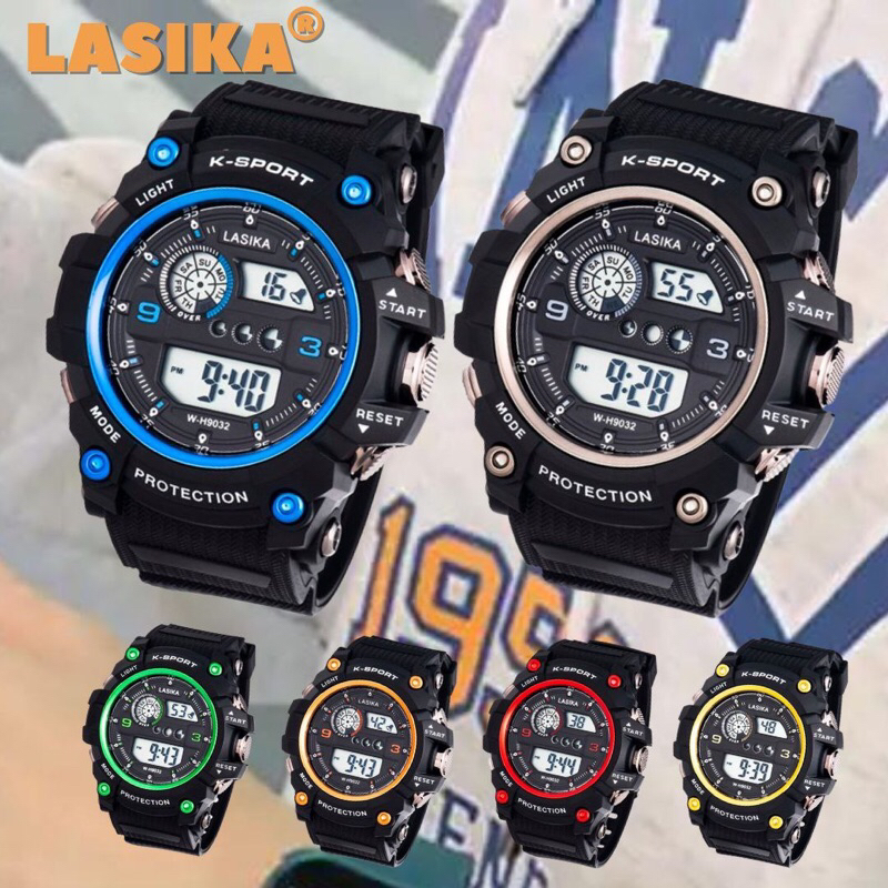 LASIKA Quartz Digital Backlight Watch - Dual Time, Waterproof, Alarm ...