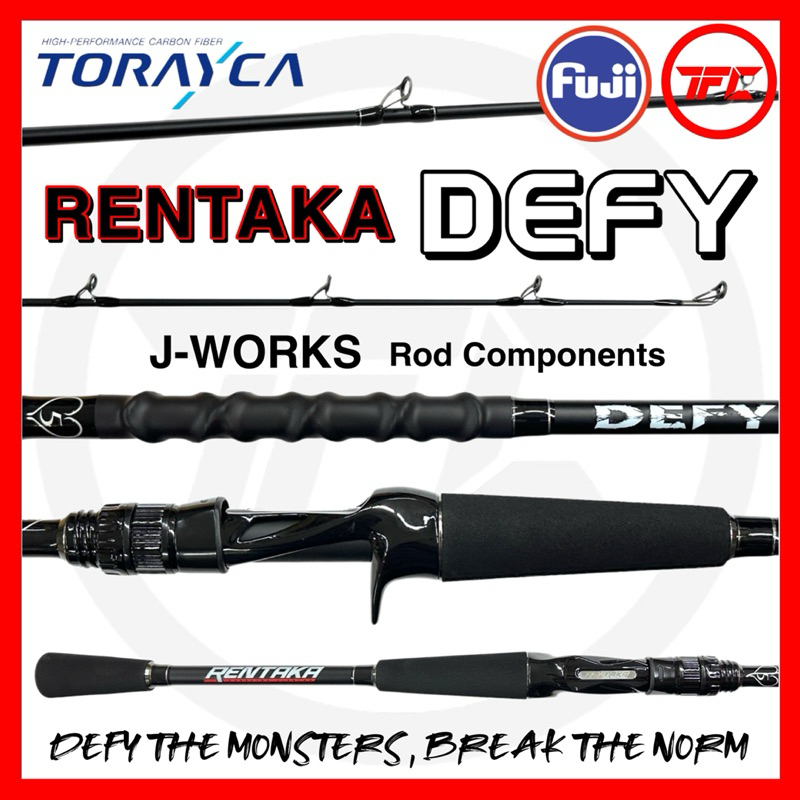 RENTAKA DEFY 5 6 7 Baitcast Fishing Rod BC Baitcasting Heavy Game Toman ...