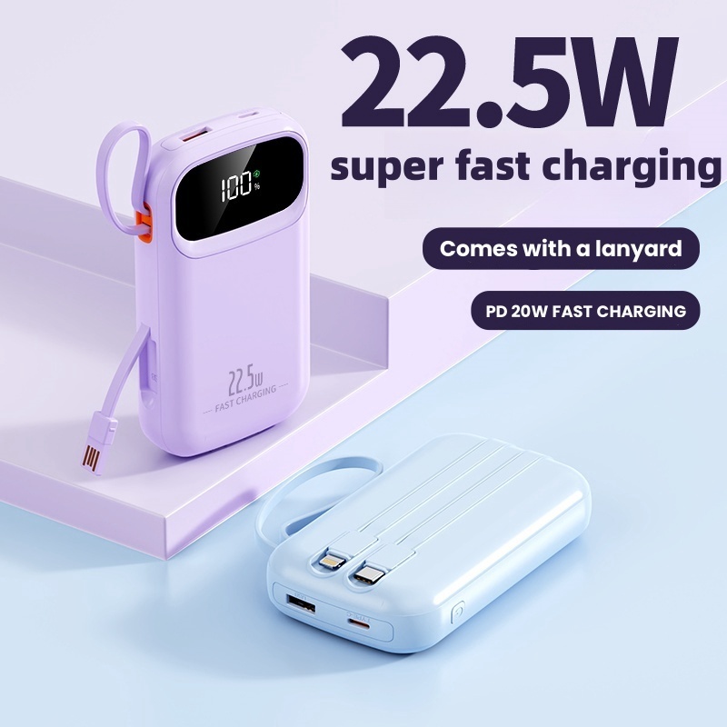 The New Model Comes With a 3-Wire Power Bank, 20000mAh Intelligent Fast ...