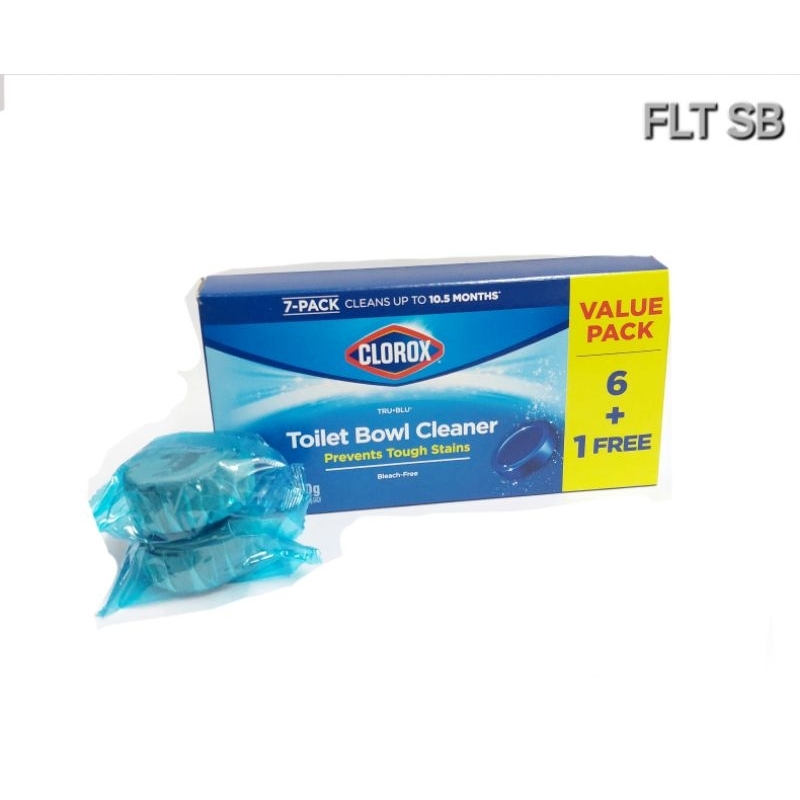 Clorox Tru Blu Toilet Bowl Cleaner (6 pcs + 1 Fee) 350g | Shopee Malaysia
