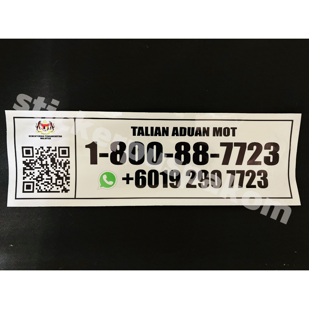 REFLECTIVE, TALIAN ADUAN MOT, HOTLINE MOT, SPAD, NEW SPAD, 1800-88-7723 ...
