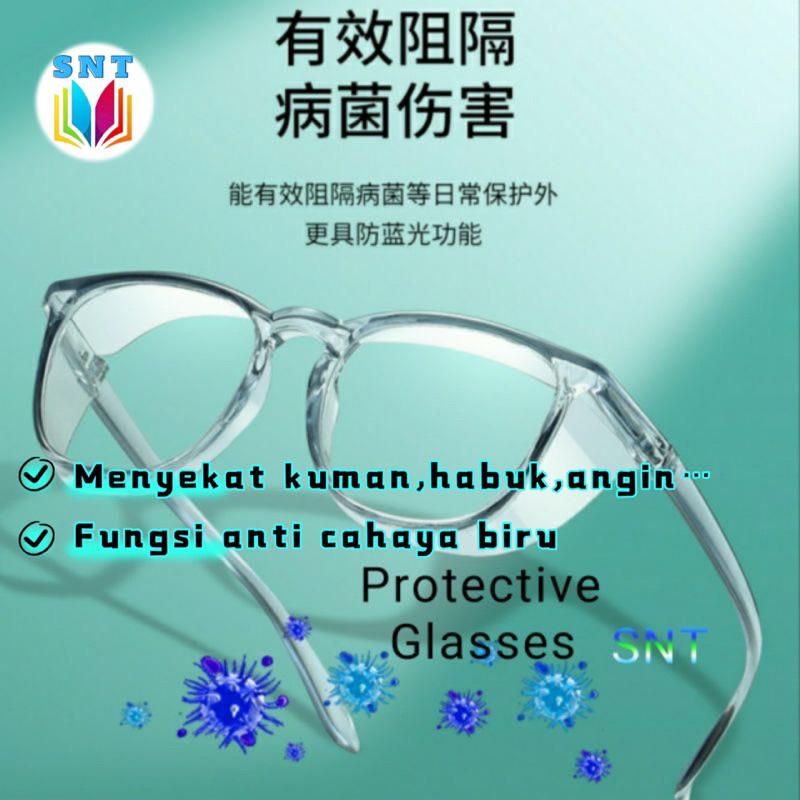 Safety Guard Goggles Anti Dust Anti Wind Safety Eyewear Glasses Blue ...