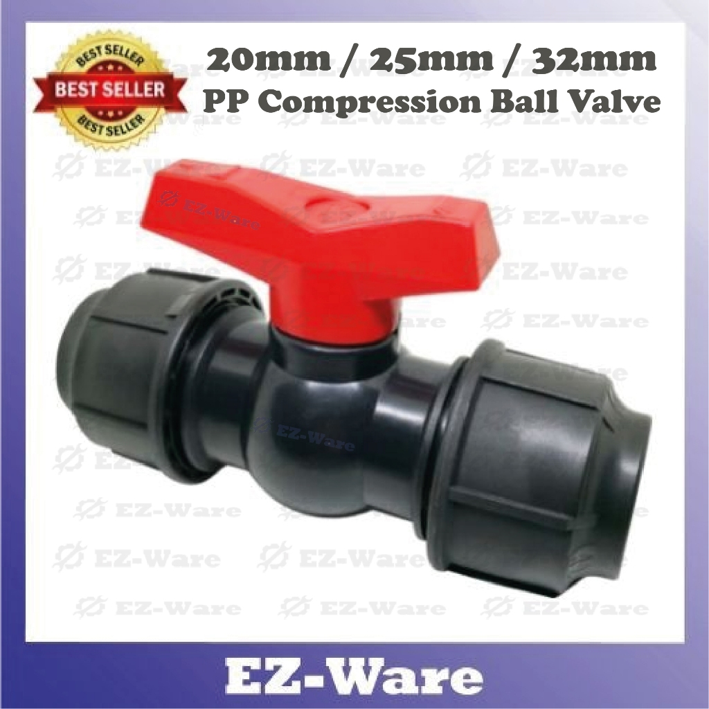 20MM /25MM/ 32MM COMPACT BALL VALVE/POLY HDPE PP BALL VALVE /STOP COCK ...