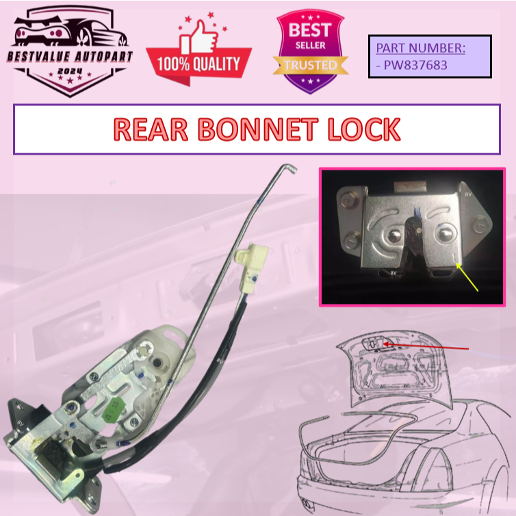 💫MALAYSIA READY STOCK💫PROTON EXORA LOCK BONNET REAR TRUNK BOOT LOCK ...