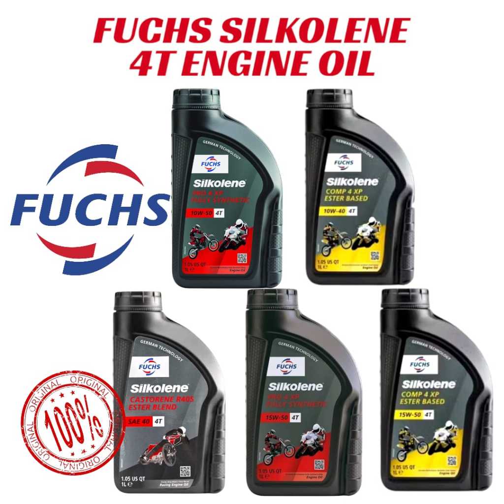 Original FUCHS Silkolene PRO 4 XP 10W50 15W50 COMP 4 XP 10W40 15W50 4T ...
