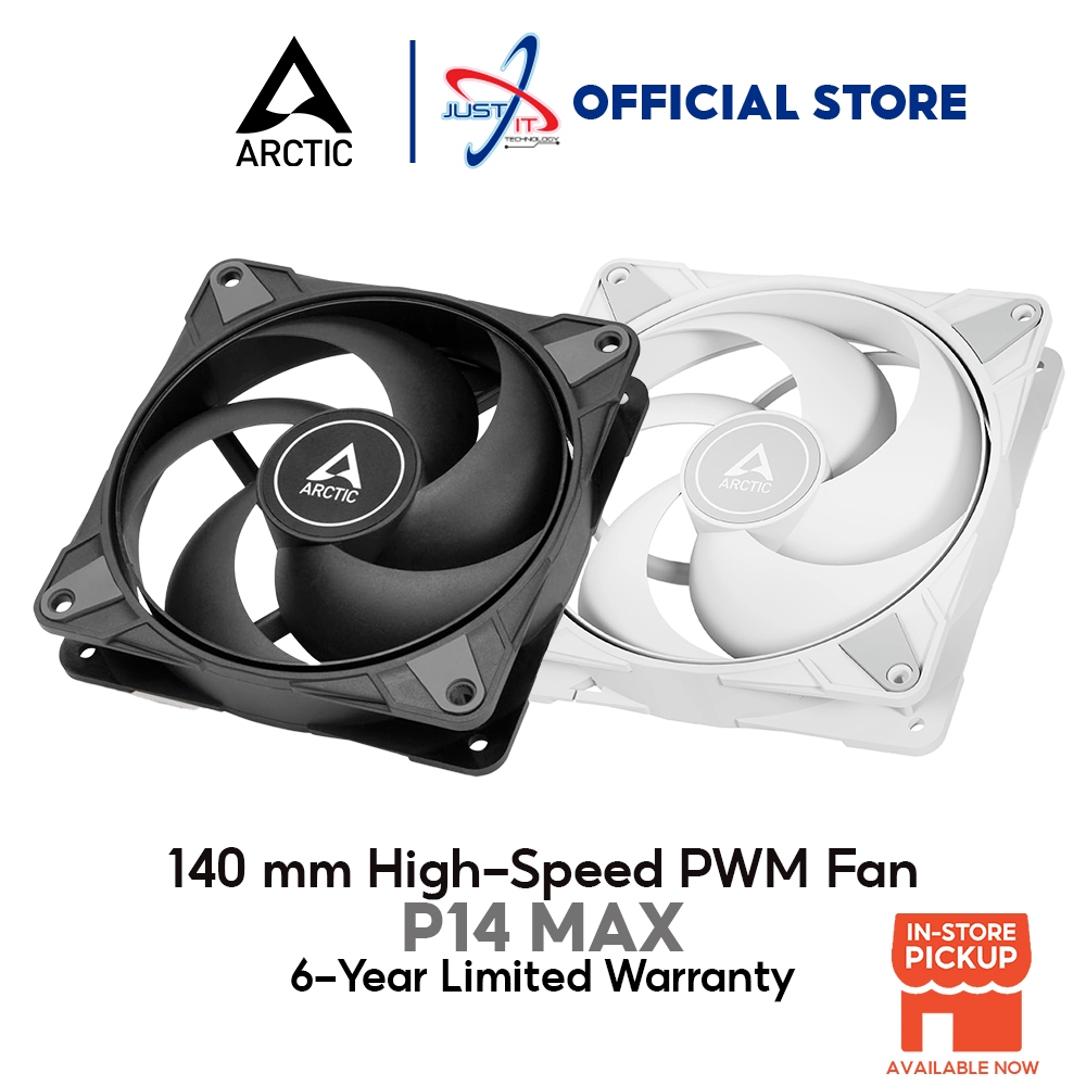 ARCTIC P14 MAX 140mm HIGH-SPEED PWM CASING FAN - BLACK / WHITE | Shopee Malaysia
