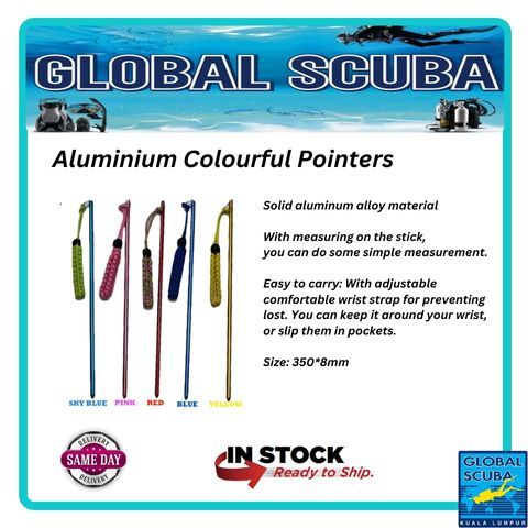 Aluminum Pointer Stick with Handmade Handstrap for Scuba Diving ...