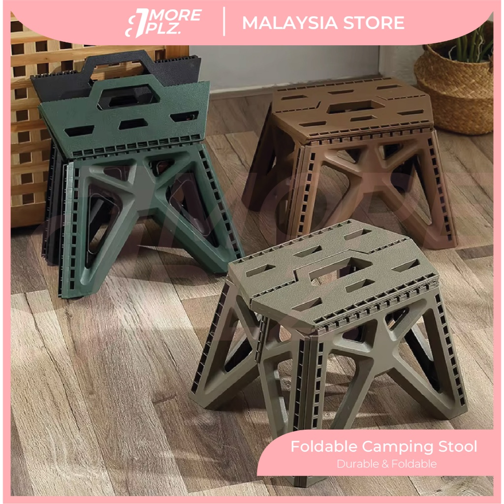 1More Heavy Duty Military Style Camping Stool Outdoor Foldable Folding ...