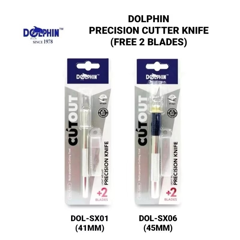 Dolphin Precision Knife Cutter Metal + 2 Blades | Shopee Malaysia