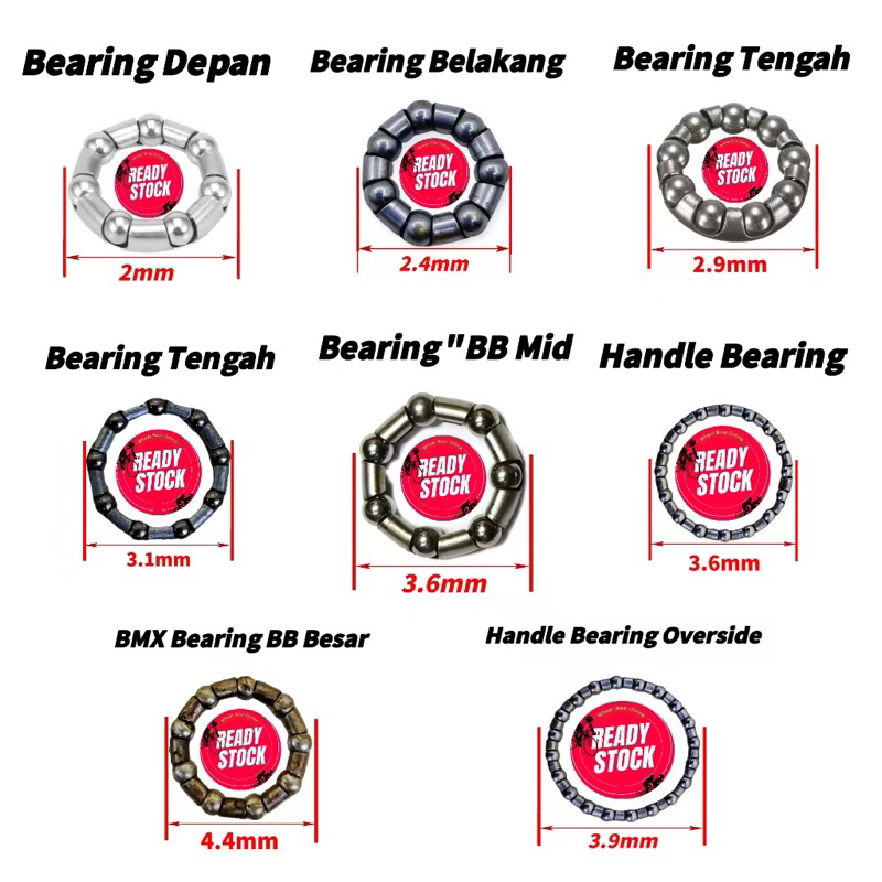 Bicycle Ball Bearing Basikal Headset /Rim Hub/Crank Bearing /Handle ...