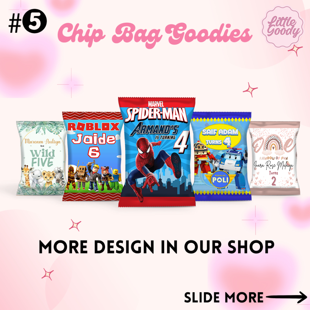 Custom/Ready Made Chip Bag | Party gift bag goodies | Birthday ...