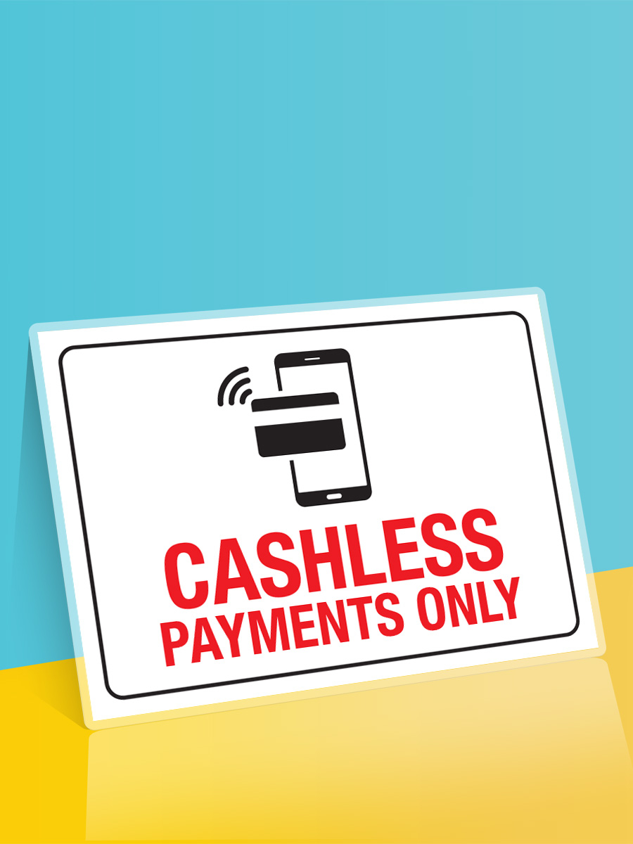 [Laminated Poster] A4 Size Papan Tanda Signage Cashless Payments Only ...