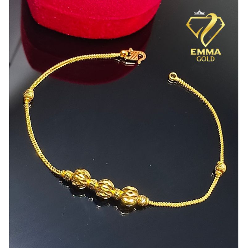 Rantai Tangan Belut Ball (Emas Tulen 916) | Shopee Malaysia