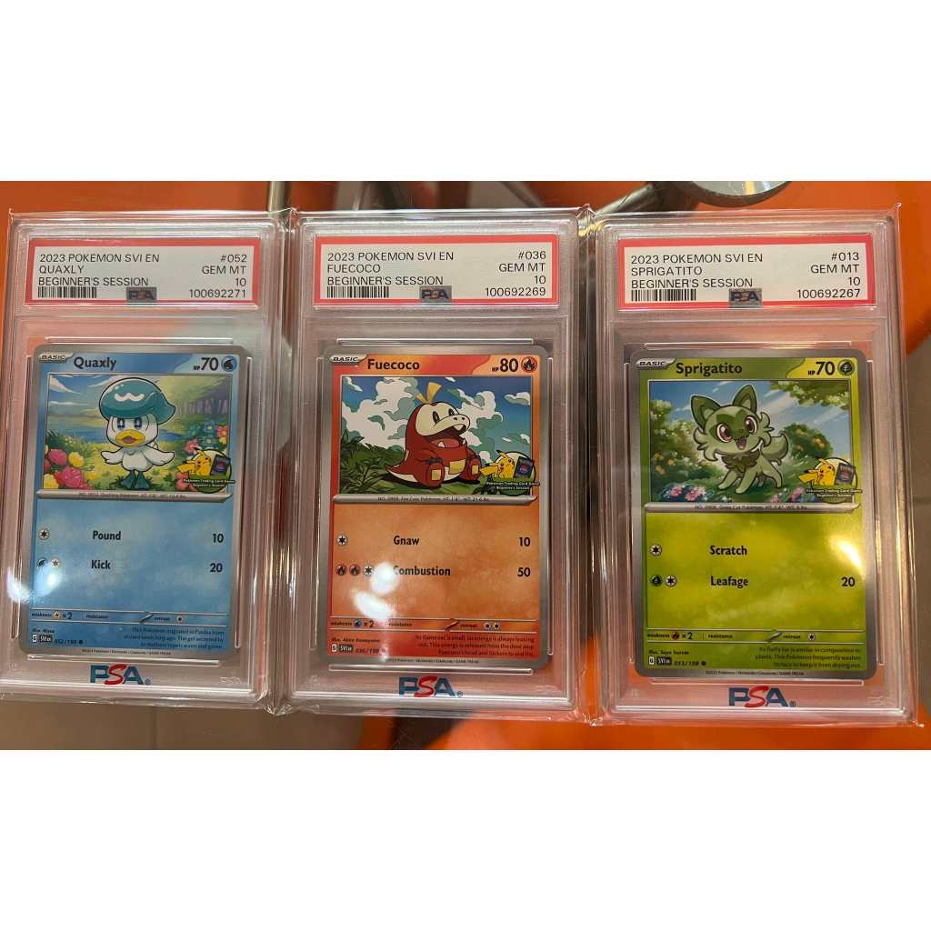 Pokemon Beginners Session Sprigatito Fuecoco Quaxly Asia Exclusive PSA ...