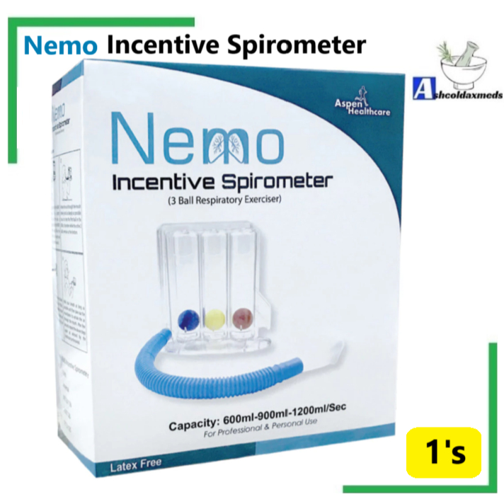 NEMO 3 BALLS INCENTIVE SPIROMETER / LUNG EXERCISE / ALAT SENAMAN PARU ...