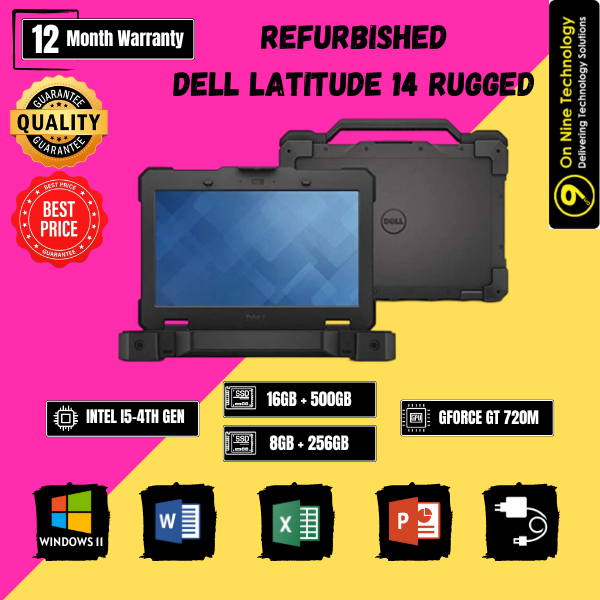 (CHEAPEST USED) DELL LATITUDE 14 RUGGED INTEL I5-4TH GEN (WINDOWS ...