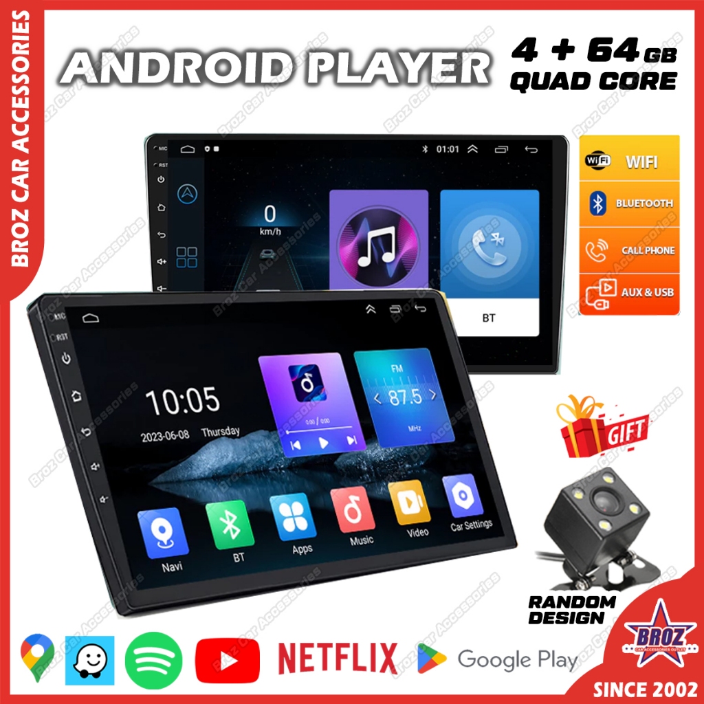 4+64 GB 9 / 10 Inch Car Android Player Quad Core Radio Multimedia ...