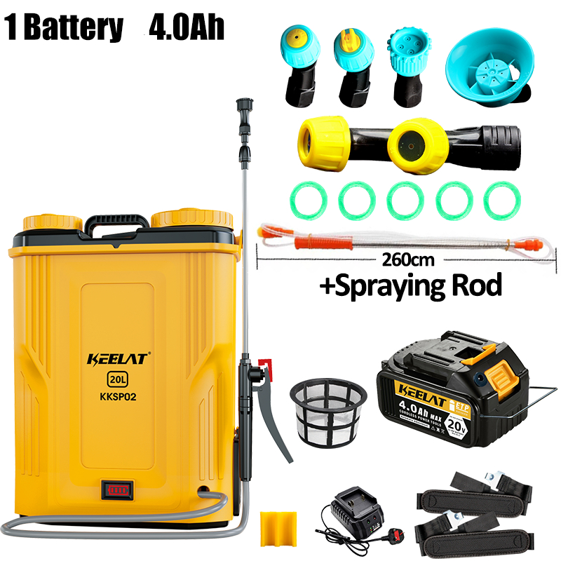 KEELAT 20L Knapsack Pam Racun Bateri Pump Racun Tong Racun Rumput ...